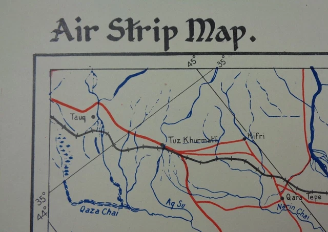 RARE WW2 RAF "AIR STRIP MAP" (WING COMMANDER, DFC & BAR) "RETURN to AIR ...