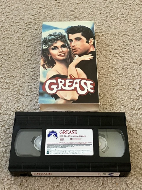 GREASE VHS 1978, 1999 John Travolta Olivia Newton-John Vintage Classic ...