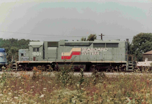 SEABOARD SYSTEM 1001 Retired Locomotive Train Railroad Color Photo 3 ...