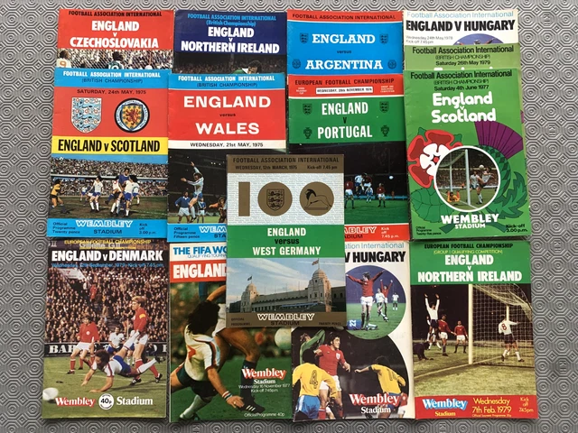 ENGLAND INTERNATIONAL FOOTBALL programmes 1970s (x14) £25.00 - PicClick UK
