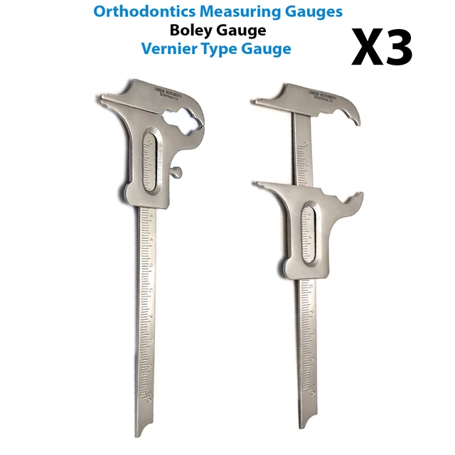 BOLEY GAUGE VERNIER Caliper Tooth Thickness Measuring Orthodontic ...