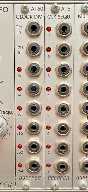 DOEPFER A160 CLOCK Divider and A161 Clock Sequencer: Eurorack modules. VGC £65.00 - PicClick UK