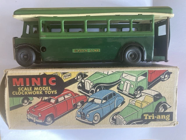 RARE TRI-ANG MINIC Green Line London Transport Bus LBL 174 Original Box ...
