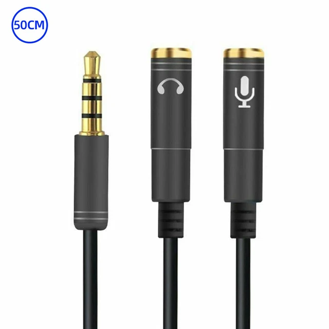 3,5MM KLINKEN STECKER auf Audio Splitter AUX Y Adapter Headset ...