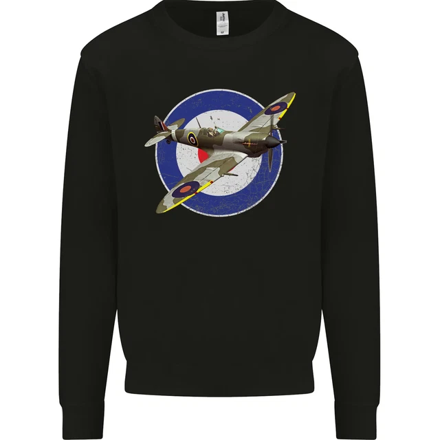 SPITFIRE MOD RAF WWII Fighter Plane British Mens Sweatshirt Jumper EUR ...