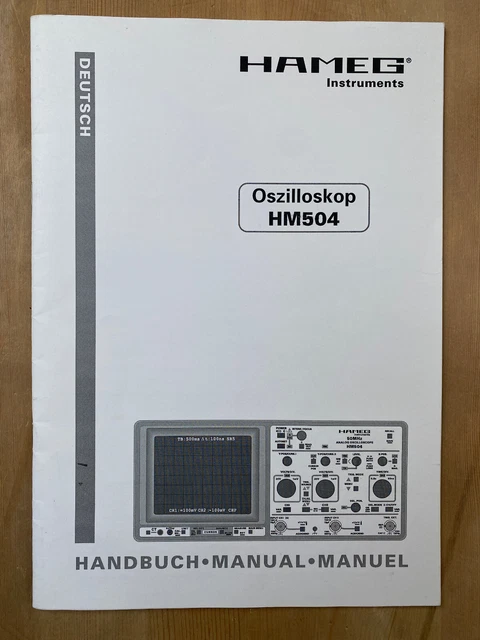 MANUALE MANUALE ORIGINALE in tedesco per oscilloscopio HAMEG HM504 EUR 6,30 - PicClick IT