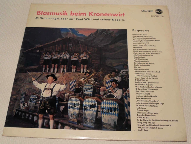 BLASMUSIK BEIM KRONENWIRT Toni Witt und seine Kapelle LPM 9937 Vinyl LP ...