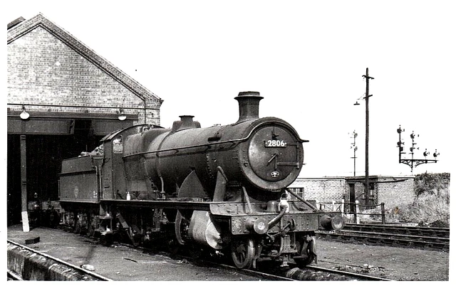 EX GWR 28XX CLASS 2-8-0 No 2806 at SEVERN TUNNEL JNCT MPD 23/6/57 R ...