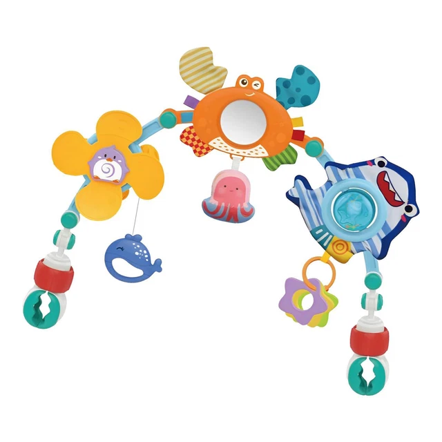 BABY ARCH CRIB Toy Activity Arch Pull String Finger Training Baby Crib ...