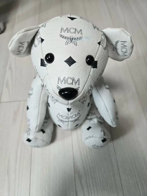 MCM VISETOES BEAR White Leather Plush Doll Stuffed Toy X5 £250.14 - PicClick UK