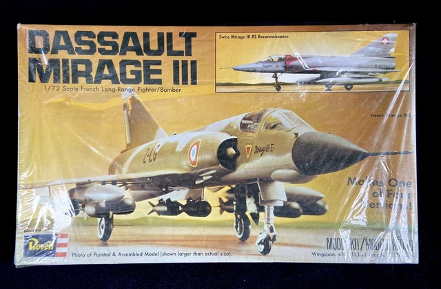 1976 REVELL 1/72 Scale Dassault Mirage III Model Kit, H-225, Factory ...