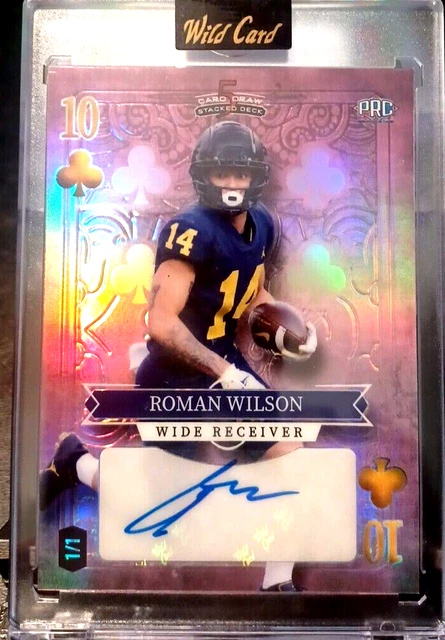 ROMAN WILSON WILD Card Auto 1/1 10 dei Club Michigan Wolverines ...
