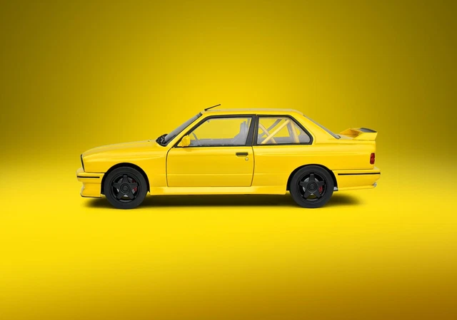BMW M3 E30 Street Fighter Yellow Dakar 1990 Solido S1801513 1/18 Lhd 1: ...