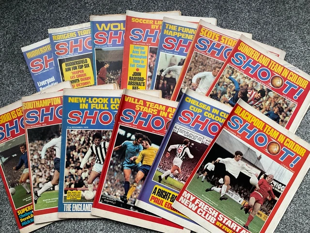 14 DIFFERENT “SHOOT” Football Magazines September to December 1970 £10. ...