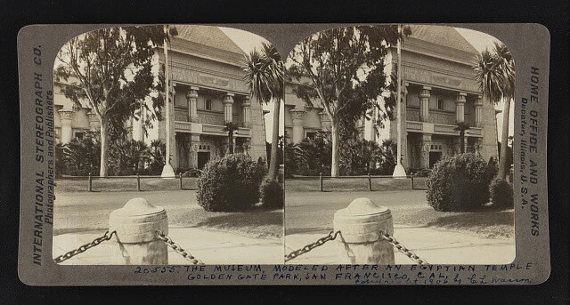 THE MUSEUM MODELED after an Egyptian temple, Golden Gate PArkansas- Old ...