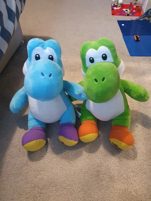 SUPER MARIO GREEN Blue Yoshi Build A Bear Plush Soft Toys Nintendo £19. ...