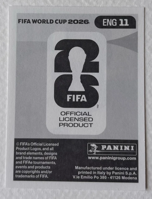 2026 PANINI FIFA World Cup Jude Bellingham England Base Sticker #ENG11 ...