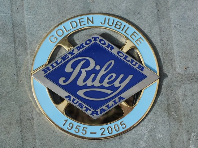 RILEY MOTOR CLUB Australia - Golden Jubilee 1955 - 2005 Car Badge £50. ...