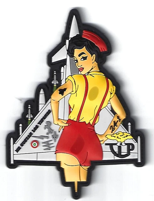 AERONAUTICA MILITARE TLP 24-01 Typhoon Silhouette Pvc Ecusson Parche ...