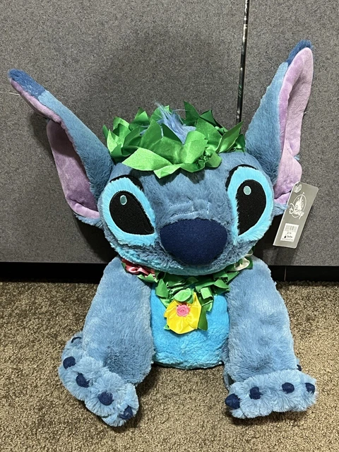 DISNEY STORE RARE Hawaiian STITCH Plush 15" Lilo And Stitch Stuffed ...