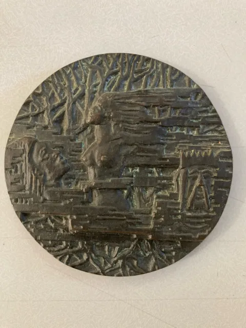 TRÈS BELLE MÉDAILLE Bronze BROCELIANDE Art Daniel David Monnaie De ...