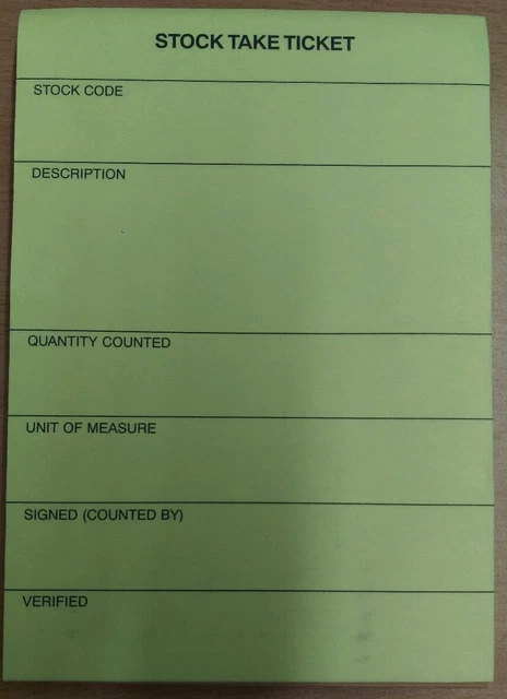 DUPLICATE STOCK TAKE Tickets/Books A5 size £5.45 - PicClick UK