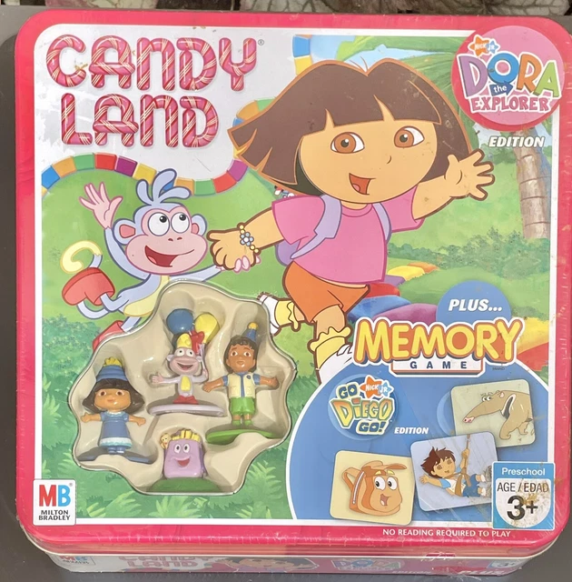 DORA THE EXPLORER CANDY LAND & GO DIEGO GO! MEMORY GAME Sealed Tin Box ...