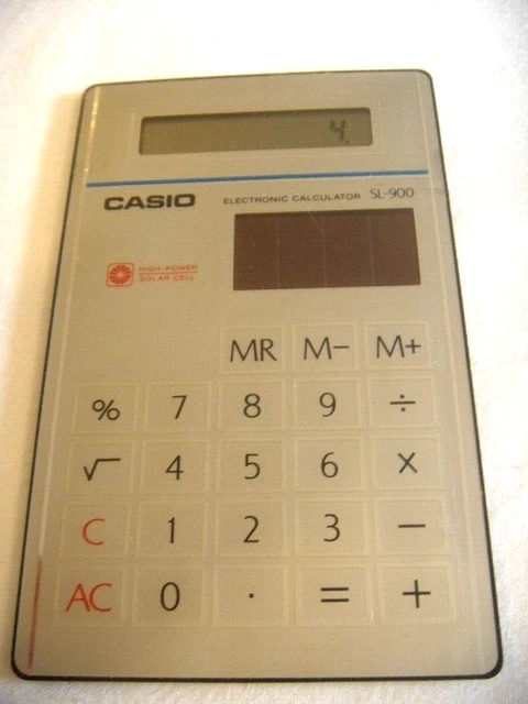 VINTAGE CASIO SL-900 Slim Line Calculator Solar Cell Made in Japan £26. ...