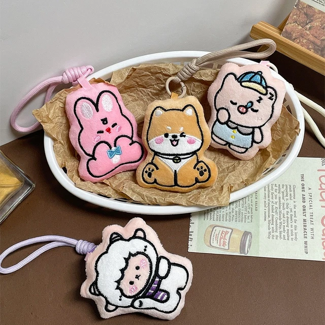 PLUSH DOG PIG And Rabbit Keychain With Pp Cotton Filling For Gift And ...