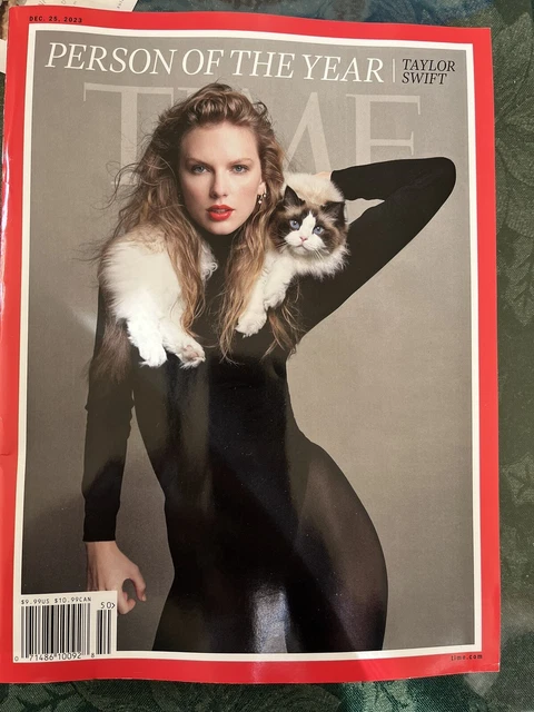 TAYLOR SWIFT TIME Magazine December 2023 Person of The Year Cat Cover ...
