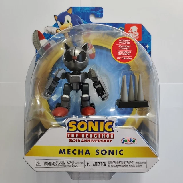 SONIC THE HEDGEHOG Mecha Sonic 30th Anniversary 10cm figure with Spike ...