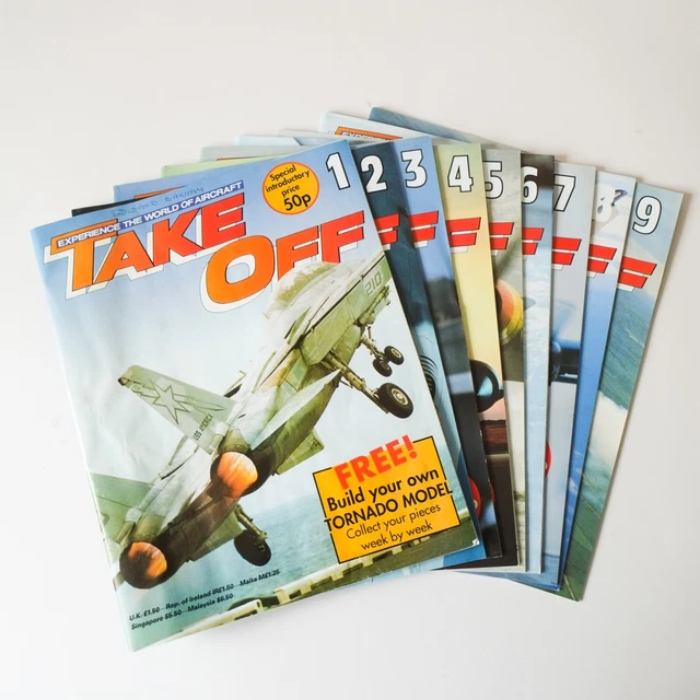 TAKE OFF MAGAZINES Bundle Issues 1-9 1993 - Aircraft Aviation Military ...