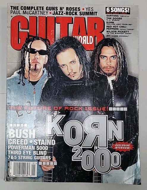 GUITAR WORLD JAN 2000 Magazine featuring Korn, Bush, Santana XLT £7.38 ...