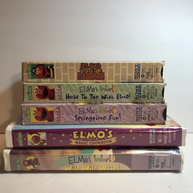 ELMO'S WORLD VHS (Lot Of 5) Sesame Street springtime head firehouse ...