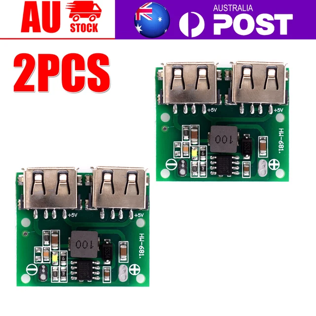 2PCS DUAL USB Step-Down Buck Converter 6-24V to 5V 3A DC-DC Charging ...