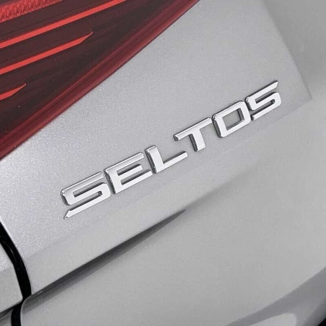 SELTOS SILVER CHROME Badge Emblem Logo for Kia Seltos 2020-2022 EUR 5 ...
