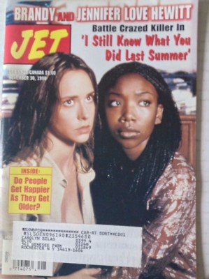 JET MAGAZINE JENNIFER Love Hewitt And Brandy November 30, 1998 ...