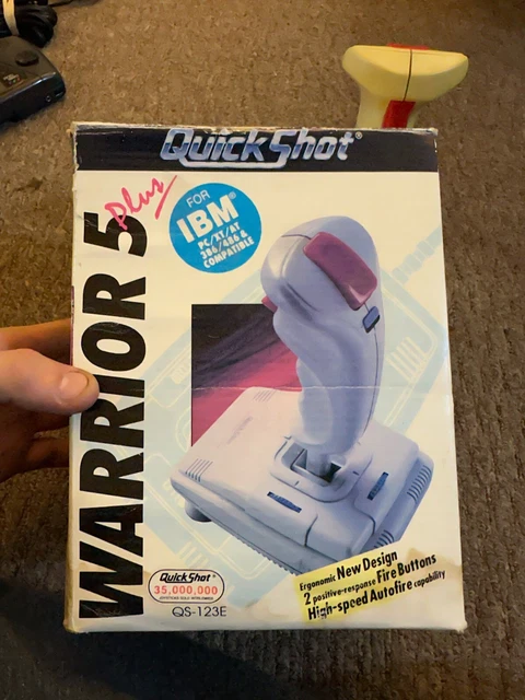 QUICKSHOT #QS-123E WARRIOR 5 Vintage IBM PC 15-pin Game Port Joystick ...