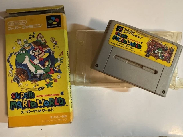 SUPER MARIO WORLD SFC Cart&PL Case No Manual Japan Used, 30 Years Old ...