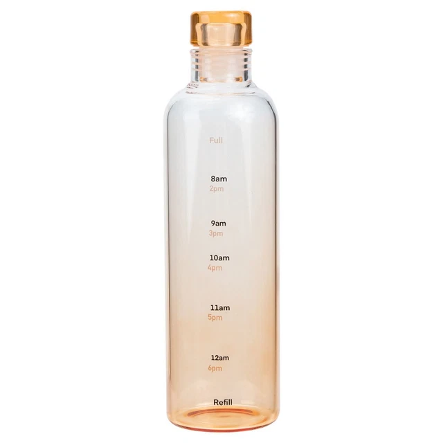 SCALE DESIGN GLASS Bottle Water Bottles Clear Sports Large Capacity $21 ...