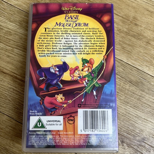 BASIL THE GREAT Mouse Detective (VHS, PAL) £1.16 - PicClick UK