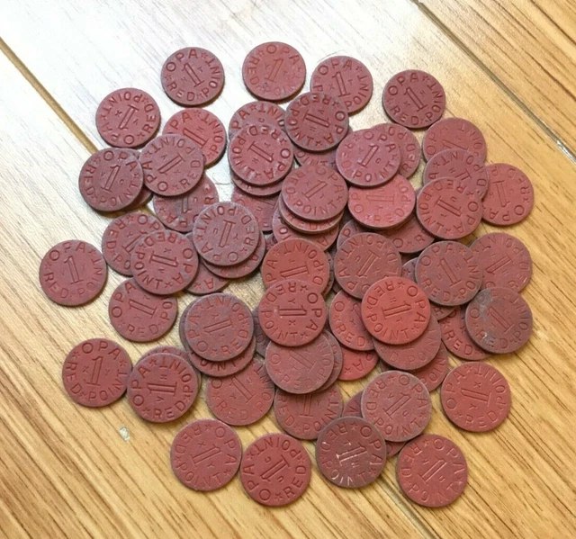 RED OPA WWII Ration Token (World War Two II Office Price Administration ...