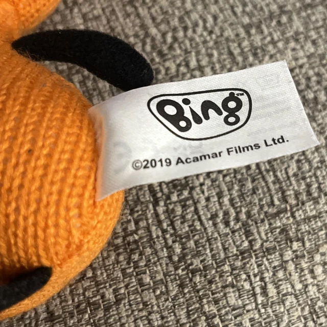 VGC CBEEBIES BING Flop Orange Knitted Soft Toy 7" Excellent Condition £ ...