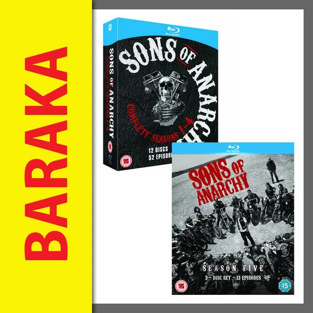SONS OF ANARCHY The Complete Season 1 2 3 4 & 5 Blu ray Box Set 1 - 5 RB not DVD $84.00 ...