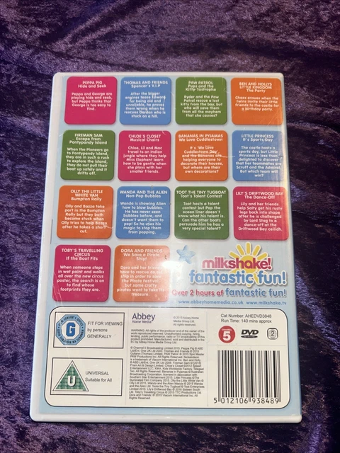 MILKSHAKE FANTASTIC FUN DVD Channel 5, Abbey, UK U Rating £1.16 ...