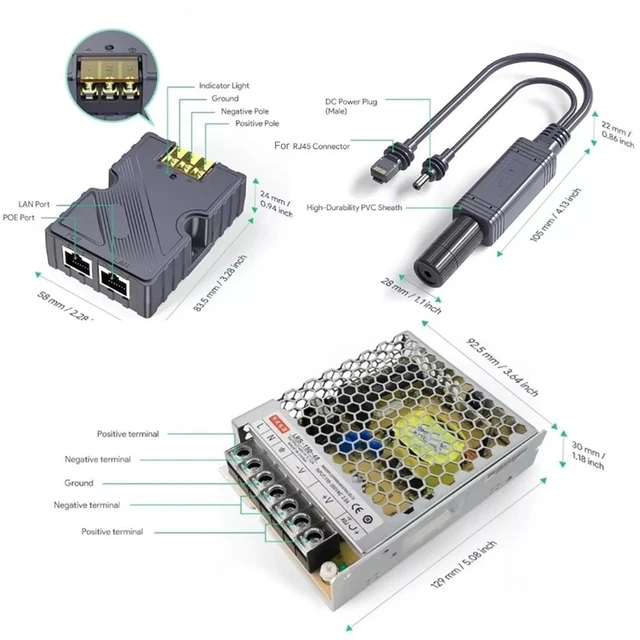 FOR ESD PROTECTED 12V Adapter for Starlink Mini Internet Satellite Dish ...