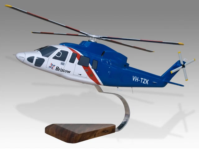 SIKORSKY S-76C BRISTOW Helicopters Solid Wood Replica Helicopter ...