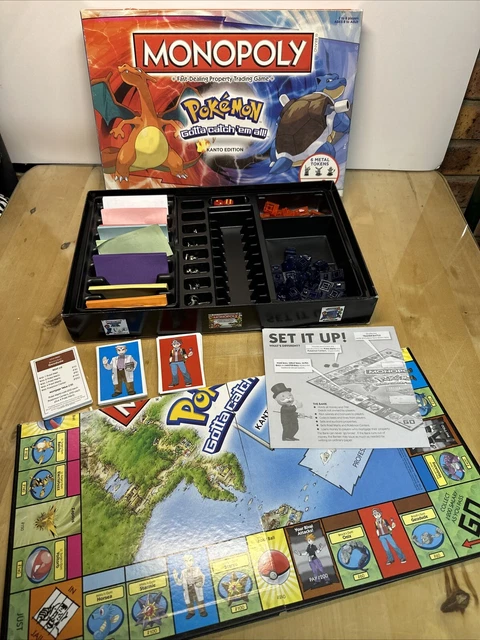 MONOPOLY POKEMON GOTTA Catch 'Em All Kanto Edition Board Game - 100% Complete £15.00 - PicClick UK