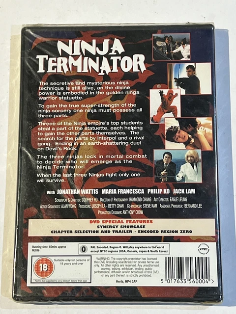 NINJA TERMINATOR DVD New Sealed Richard Harrison Bruce Stallion 1985 ...