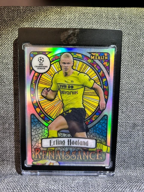 ERLING HAALAND RENAISSANCE Case Hit Topps Merlin Chrome UEFA CL EUR 120 ...